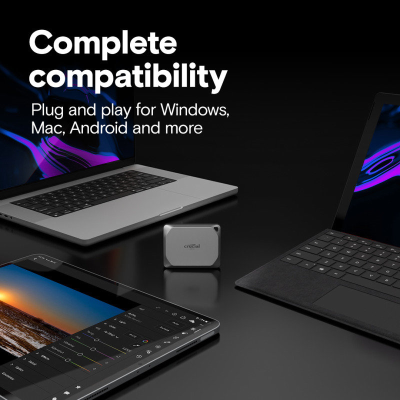 Crucial X9 Pro 1TB Portable USB-C SSD | Ebuyer.com Crucial X9 Pro 1TB Portable USB-C SSD | Ebuyer.com
