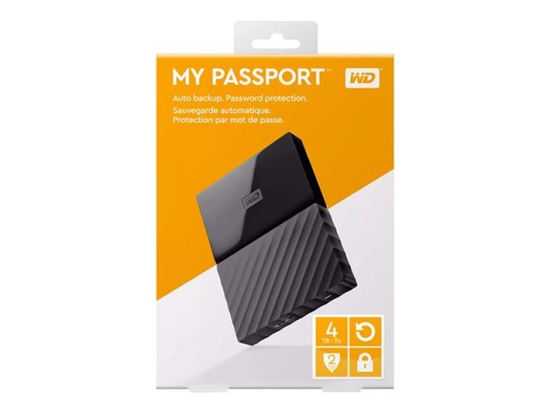 Wd My Passport 4tb Portable Hard Drive Black